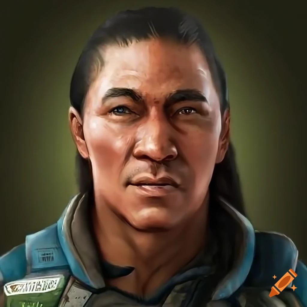 Realistic portraits of native american mechwarrior pilots on Craiyon