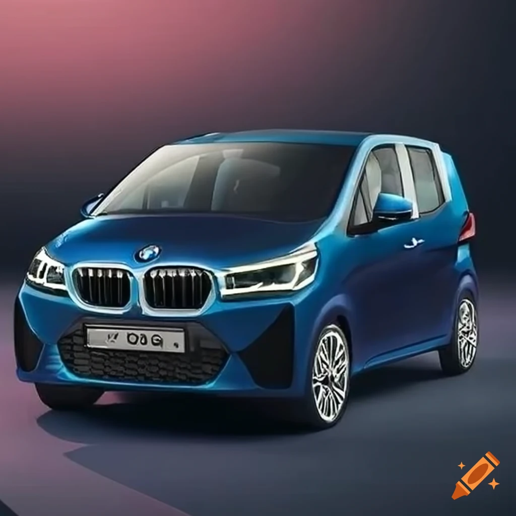 White bmw 1 series racing against a red volkswagen polo on Craiyon