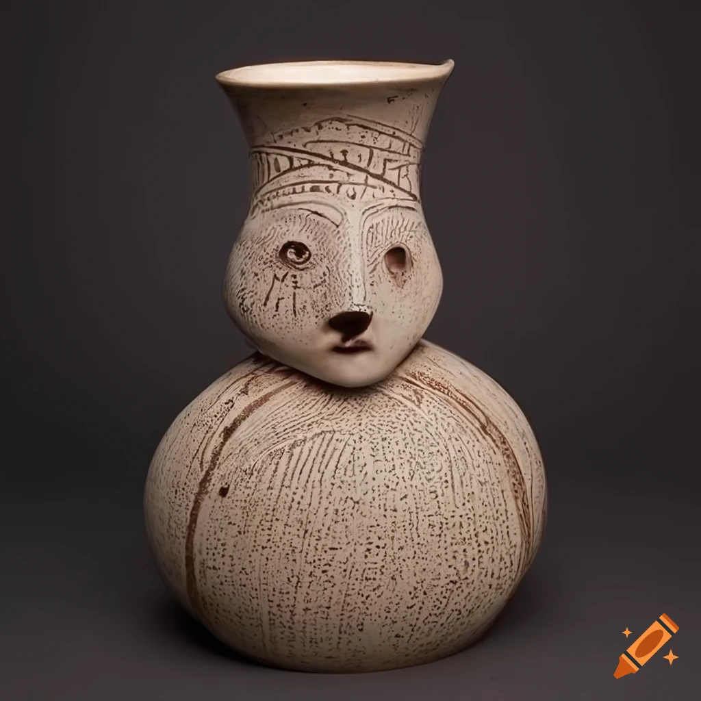 Sculpture of an evil-looking vase on Craiyon