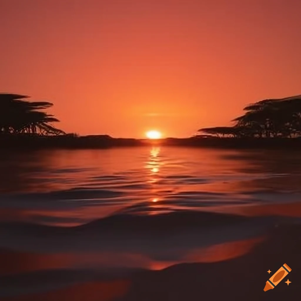 Sunset in Africa on Craiyon