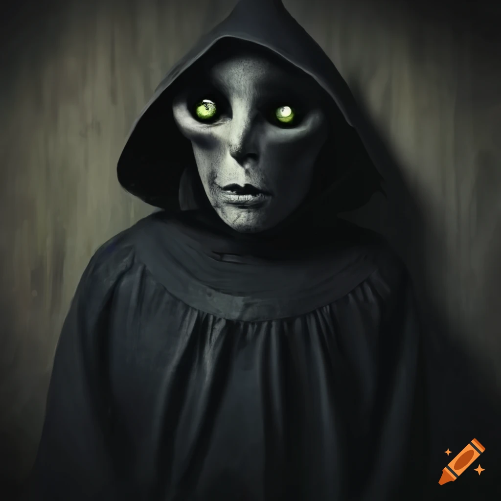 Image of a gray alien in medieval attire on Craiyon