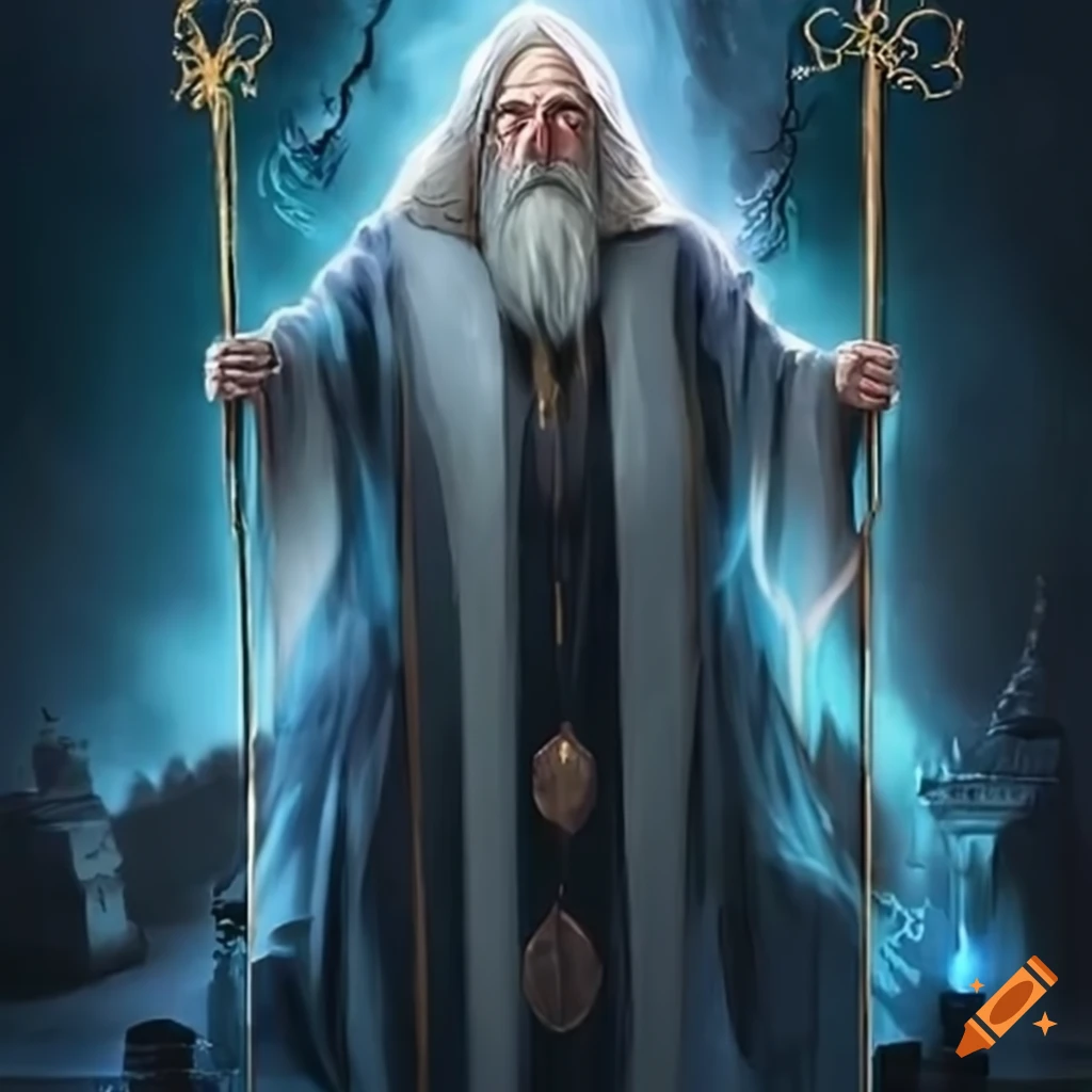 Image of a holy wizard on Craiyon