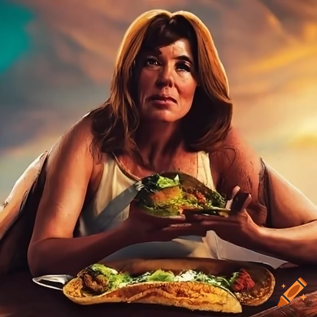 George lucas and patty jenkins eating tacos with a mountain backdrop on ...