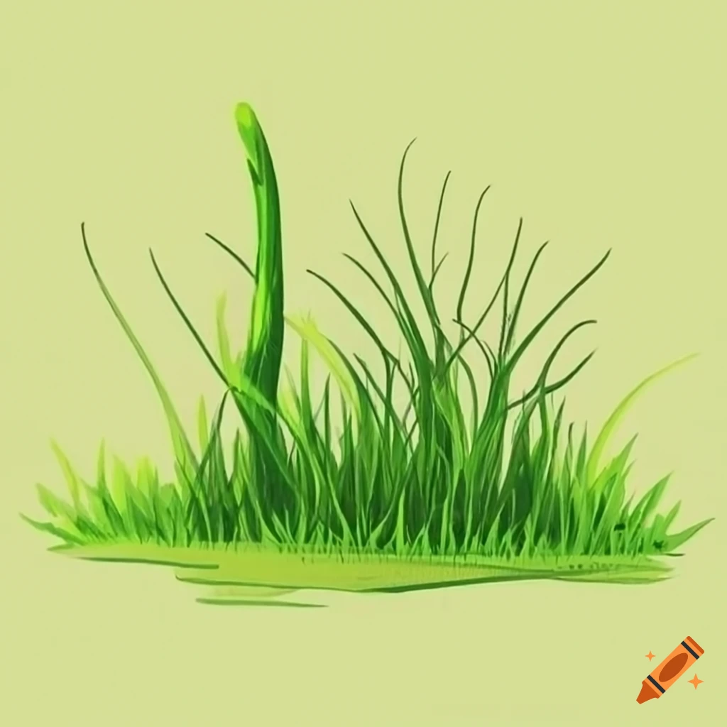 Drawing of peatmoss and grass on Craiyon