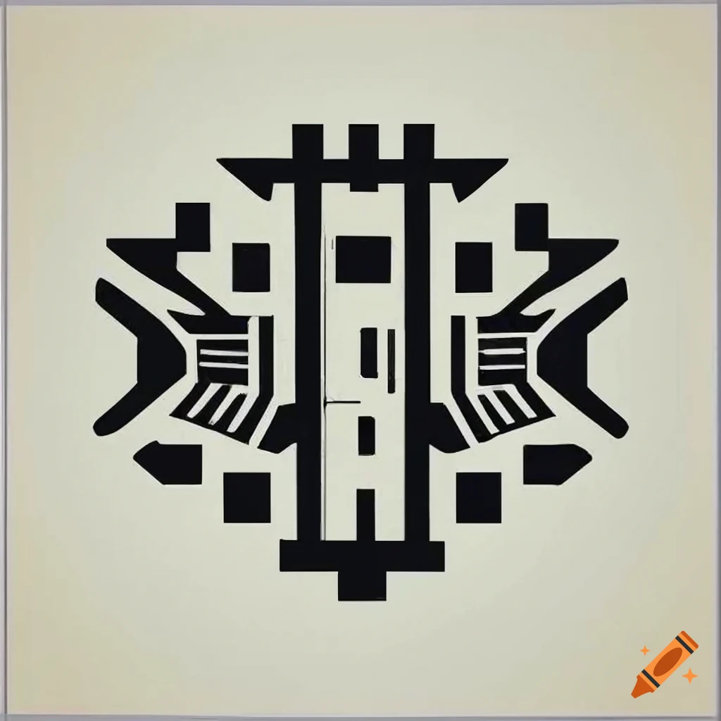 Bold logo design with architectural elements on Craiyon