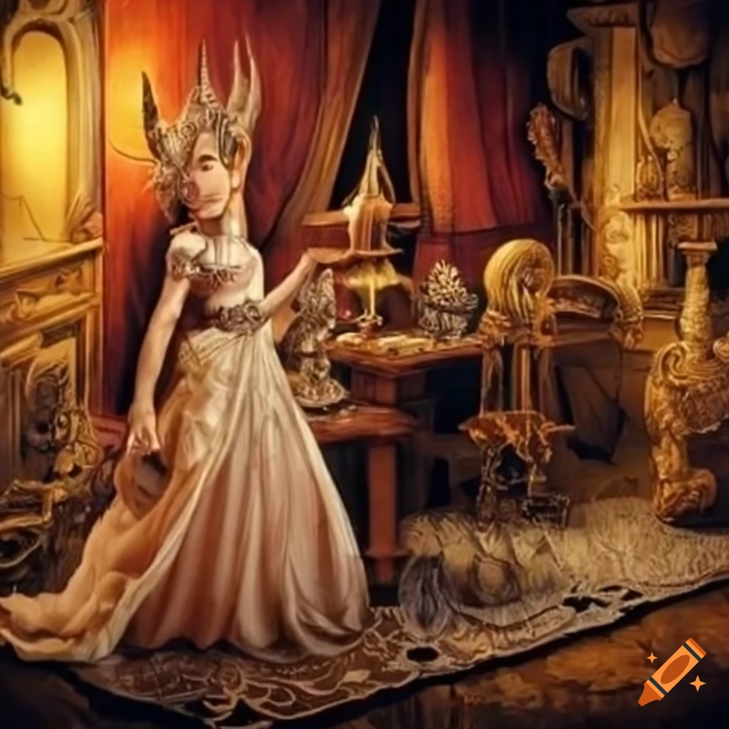 Traditional fantasy themes illustration