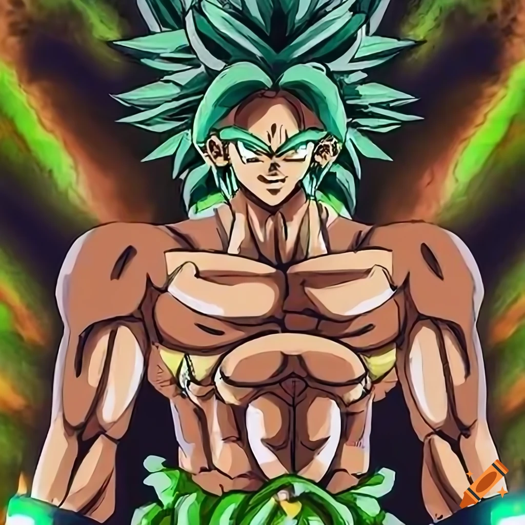 Abstract art of broly in the style of jackson pollock on Craiyon