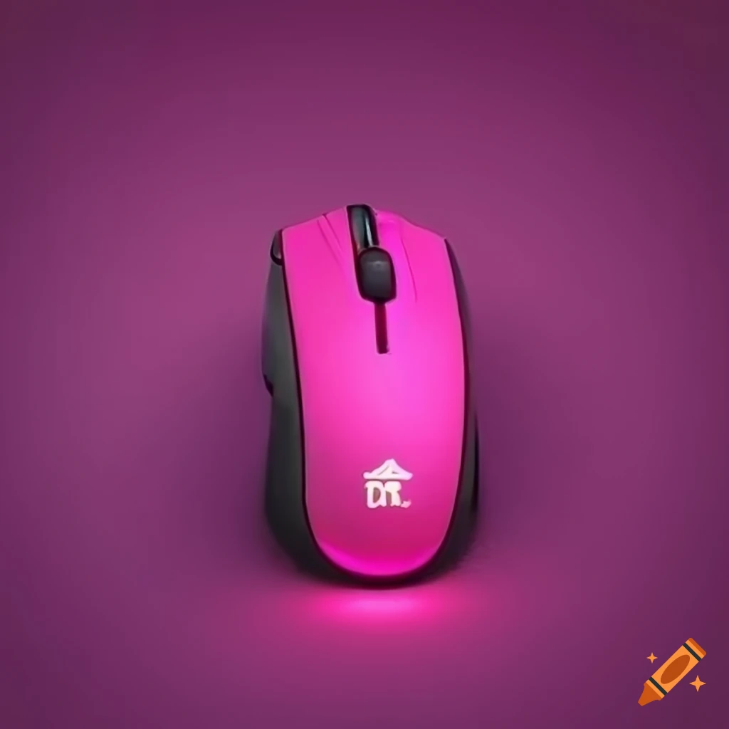 Pink neon mouse for pc on Craiyon