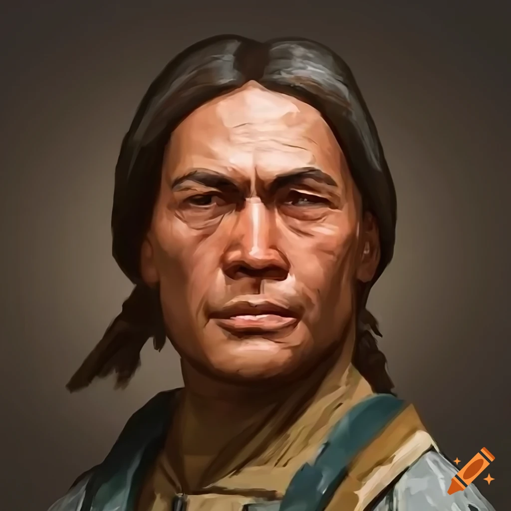 Realistic portraits of native american mechwarrior pilots on Craiyon