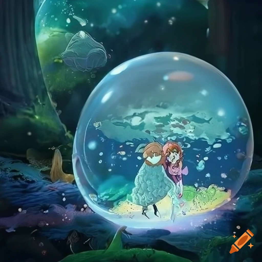 Delicate and enchanting ghibli-inspired bubble