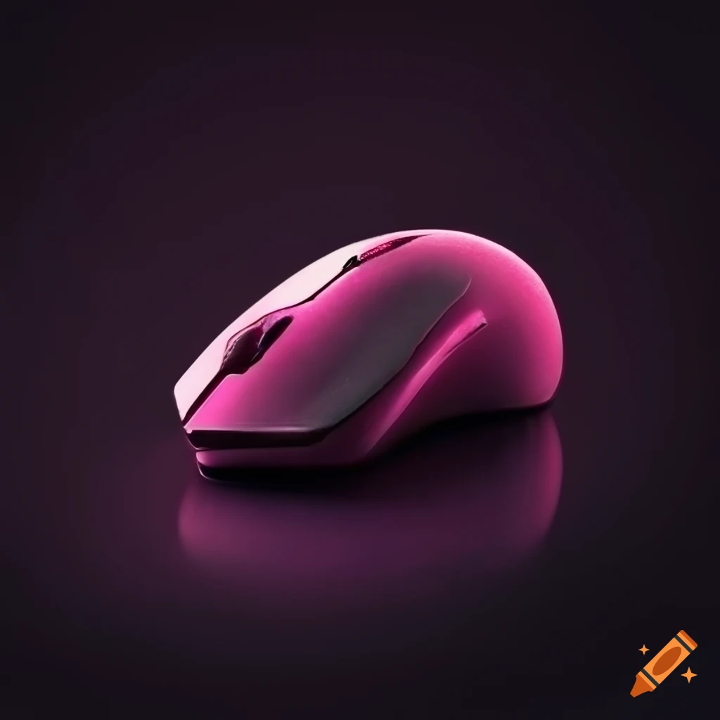 Pink neon mouse for pc on Craiyon