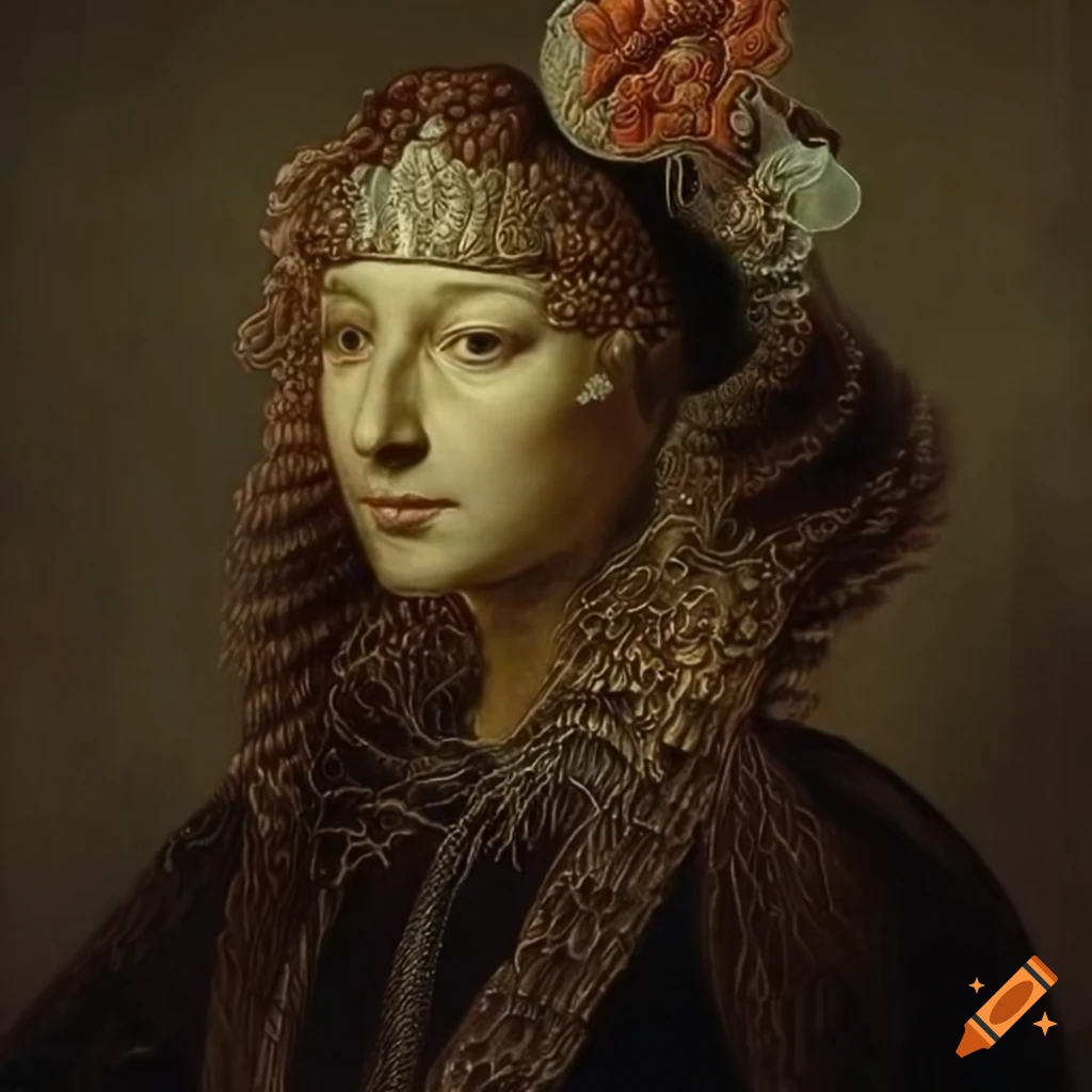 Oil painting of a colorful non-existing landscape on Craiyon