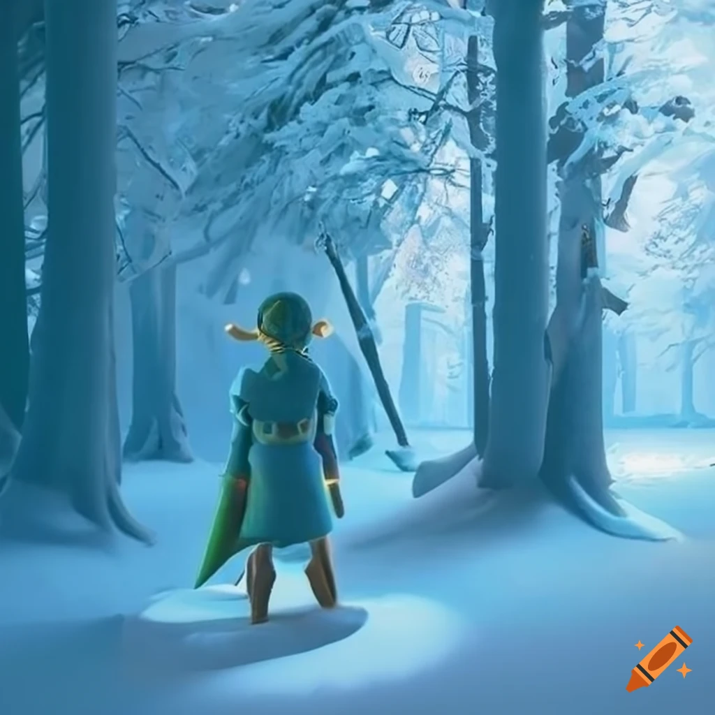 Iridescent minimalist zelda snow sculpture by norman rockwell on Craiyon