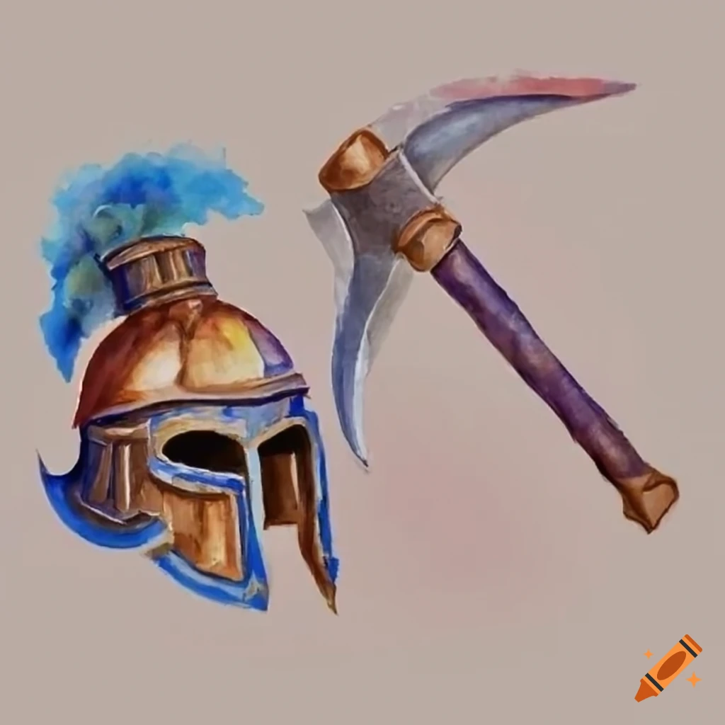 Sew on patch with pickaxe and ore on Craiyon