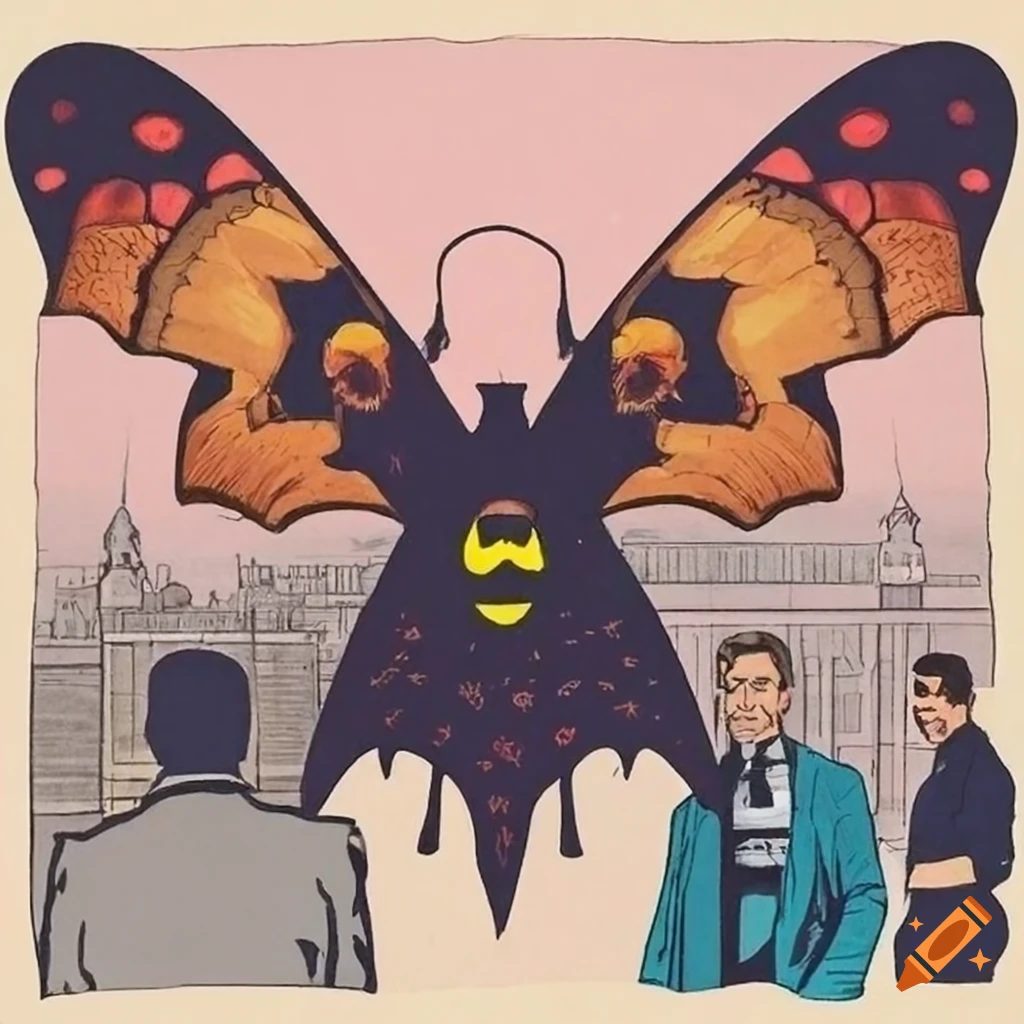 Norman rockwell's illustration of mothman from batman
