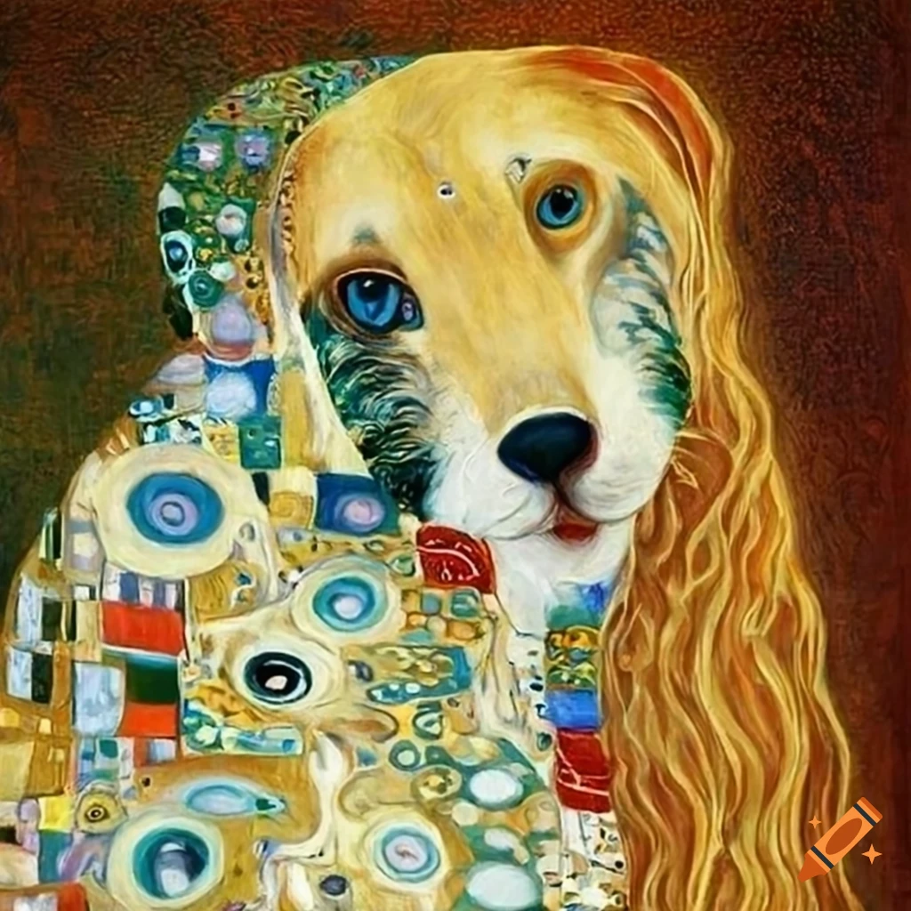 Gustav klimt inspired animal artwork on Craiyon