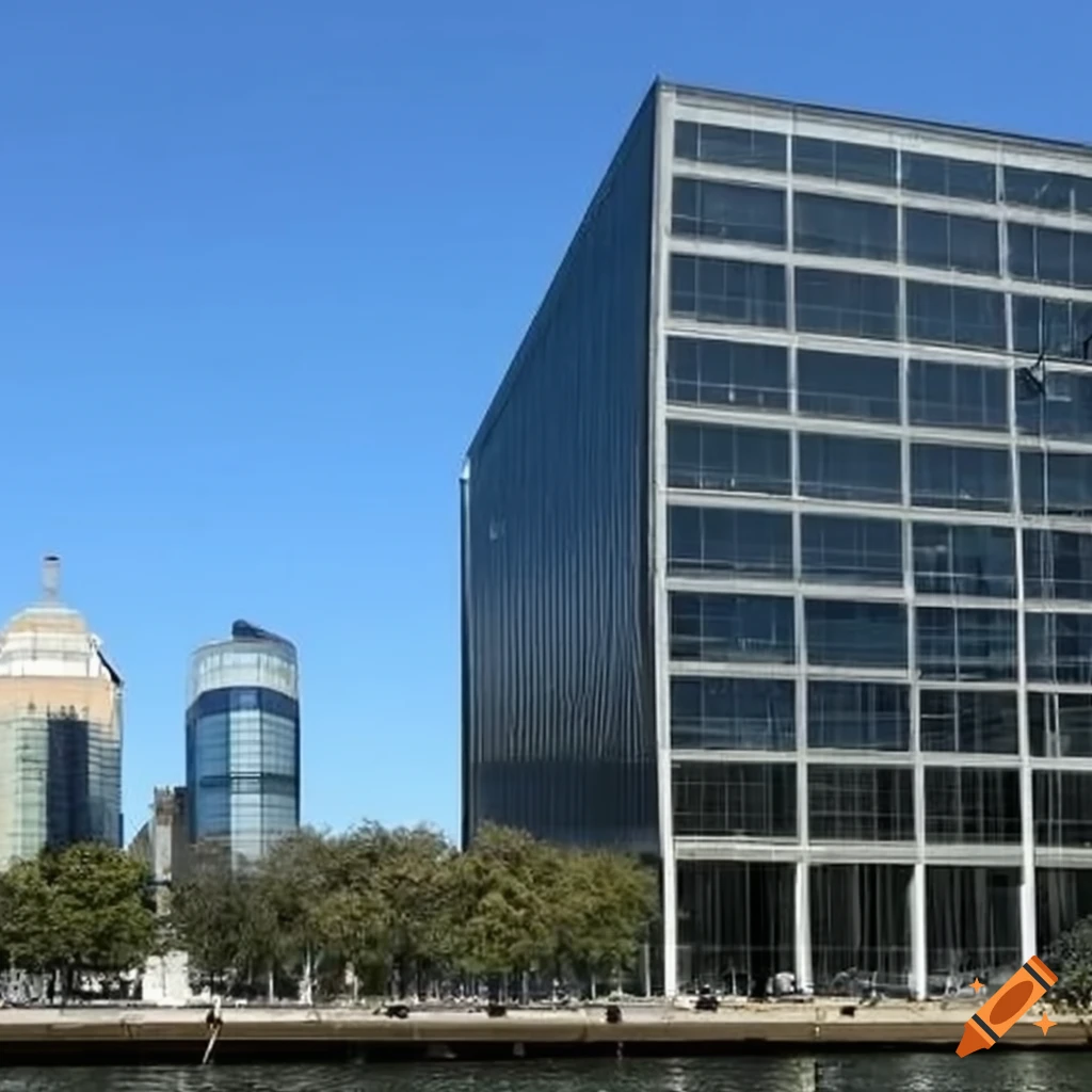 World headquarters building exterior on Craiyon