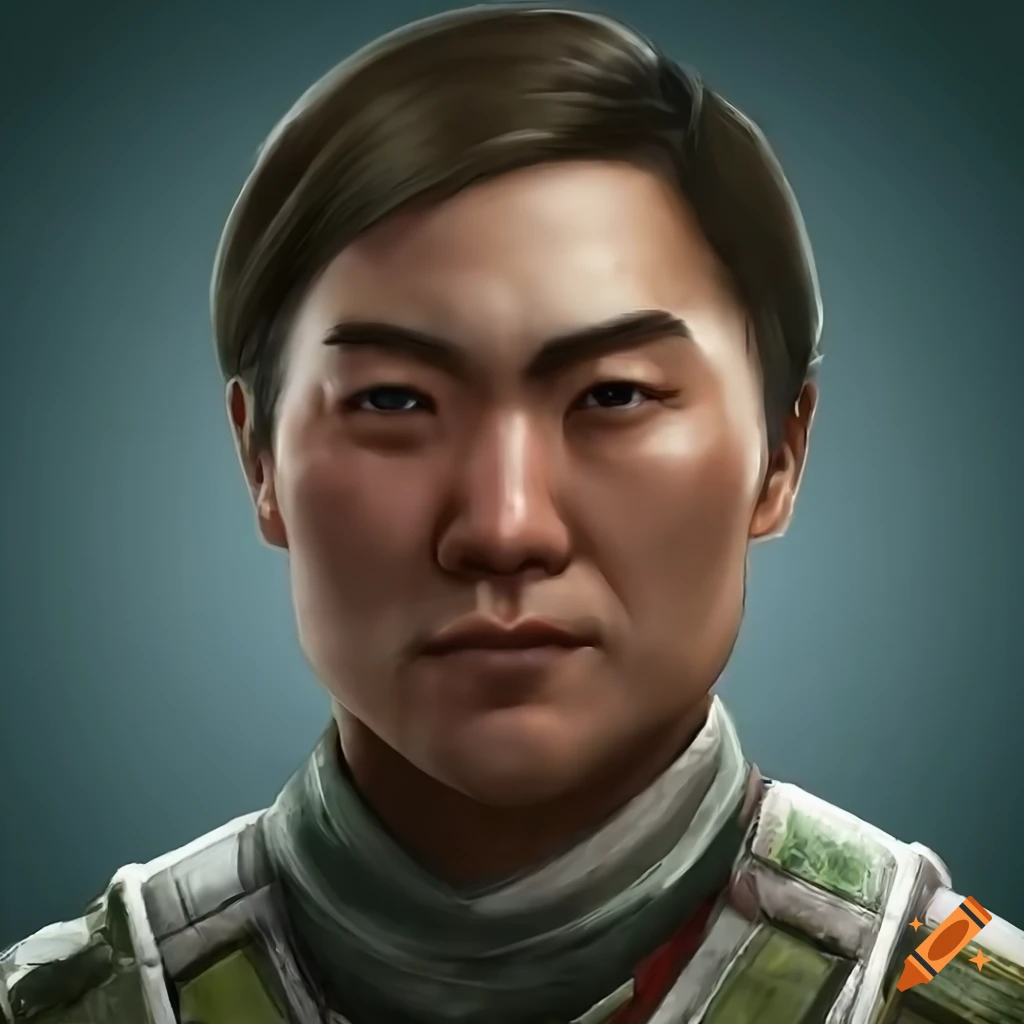 Realistic portraits of asian mechwarrior pilots