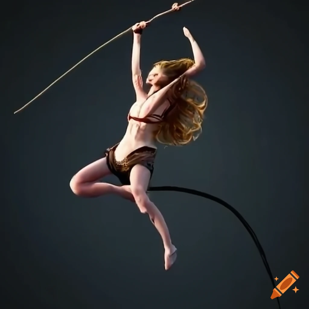 Image of a tightrope walker falling on Craiyon