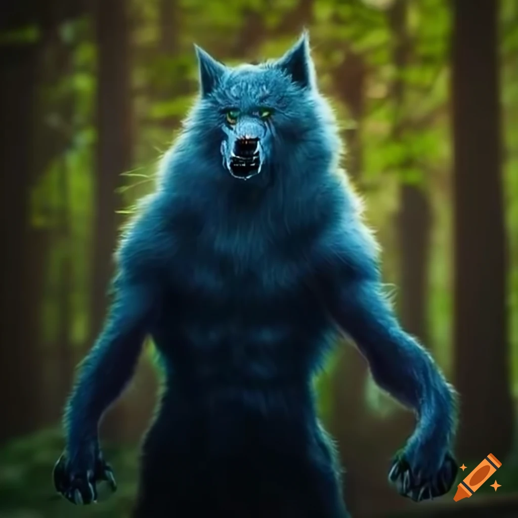Image of a werewolf in a forest on Craiyon