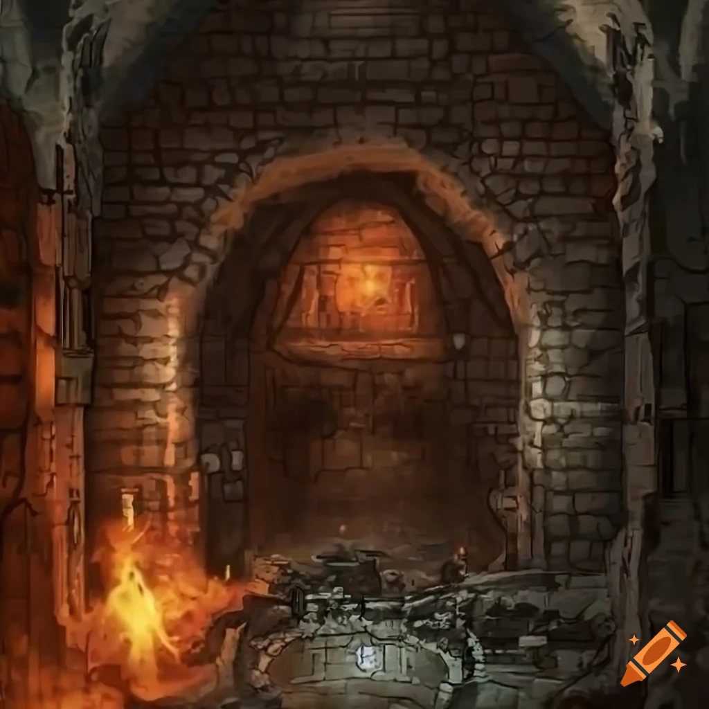 Cathedral dungeon on Craiyon