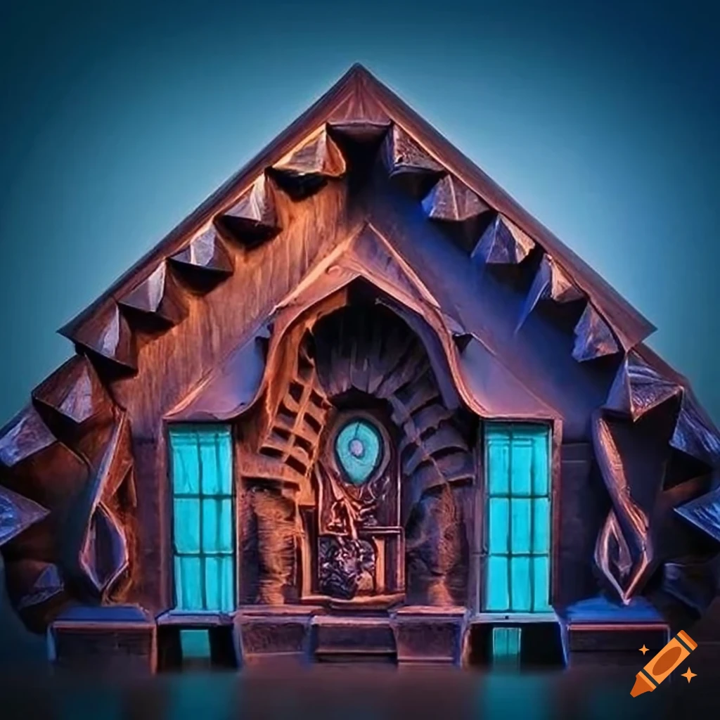 Detailed architectural carving of lon lon ranch on Craiyon