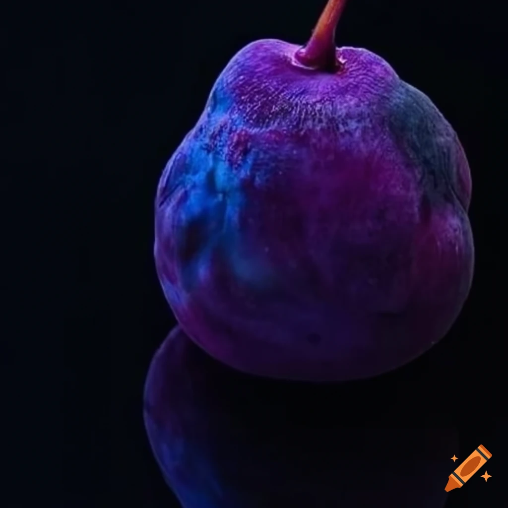 Image of a glowing purple fruit