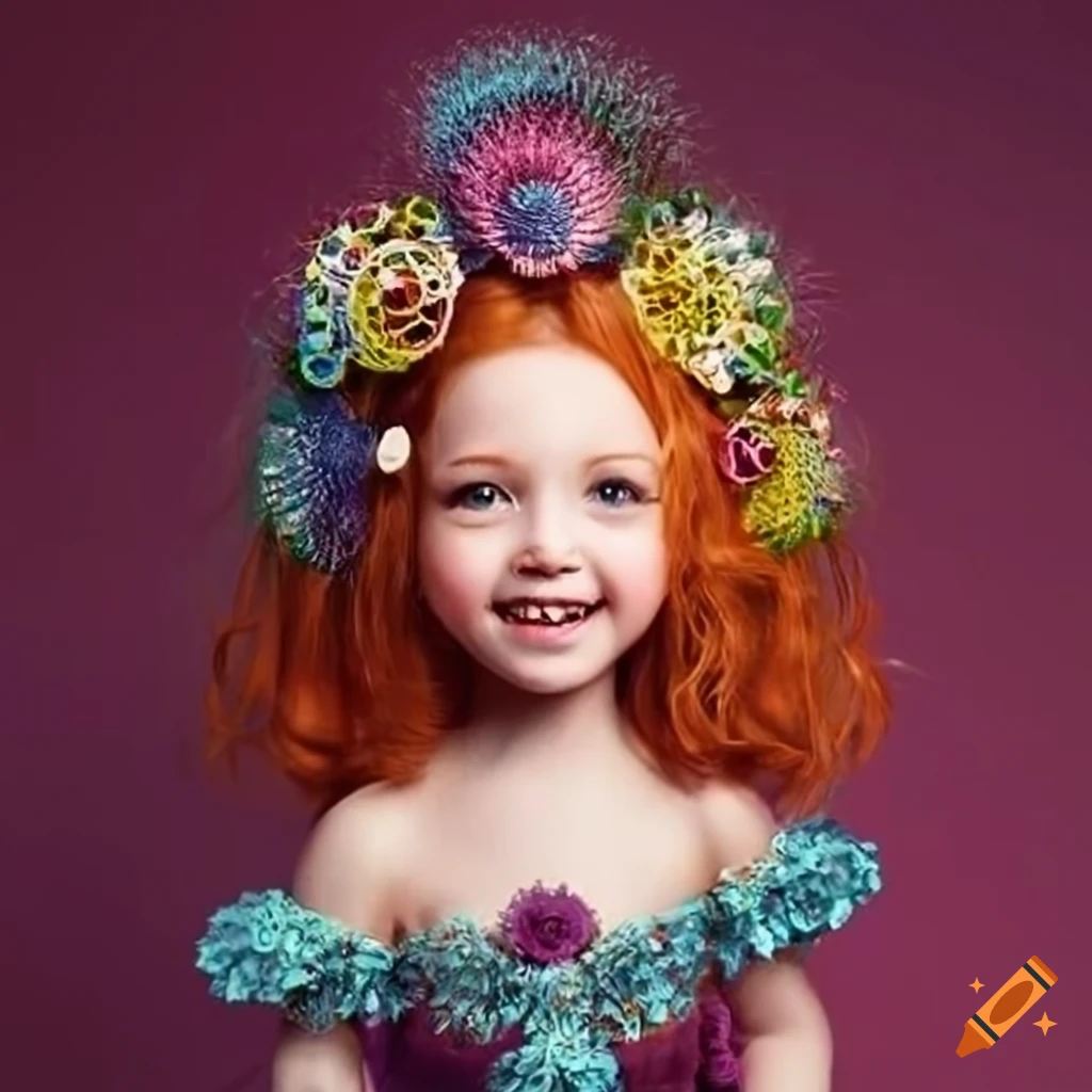 Illustration of cute and colorful girls with unique embellishments on ...