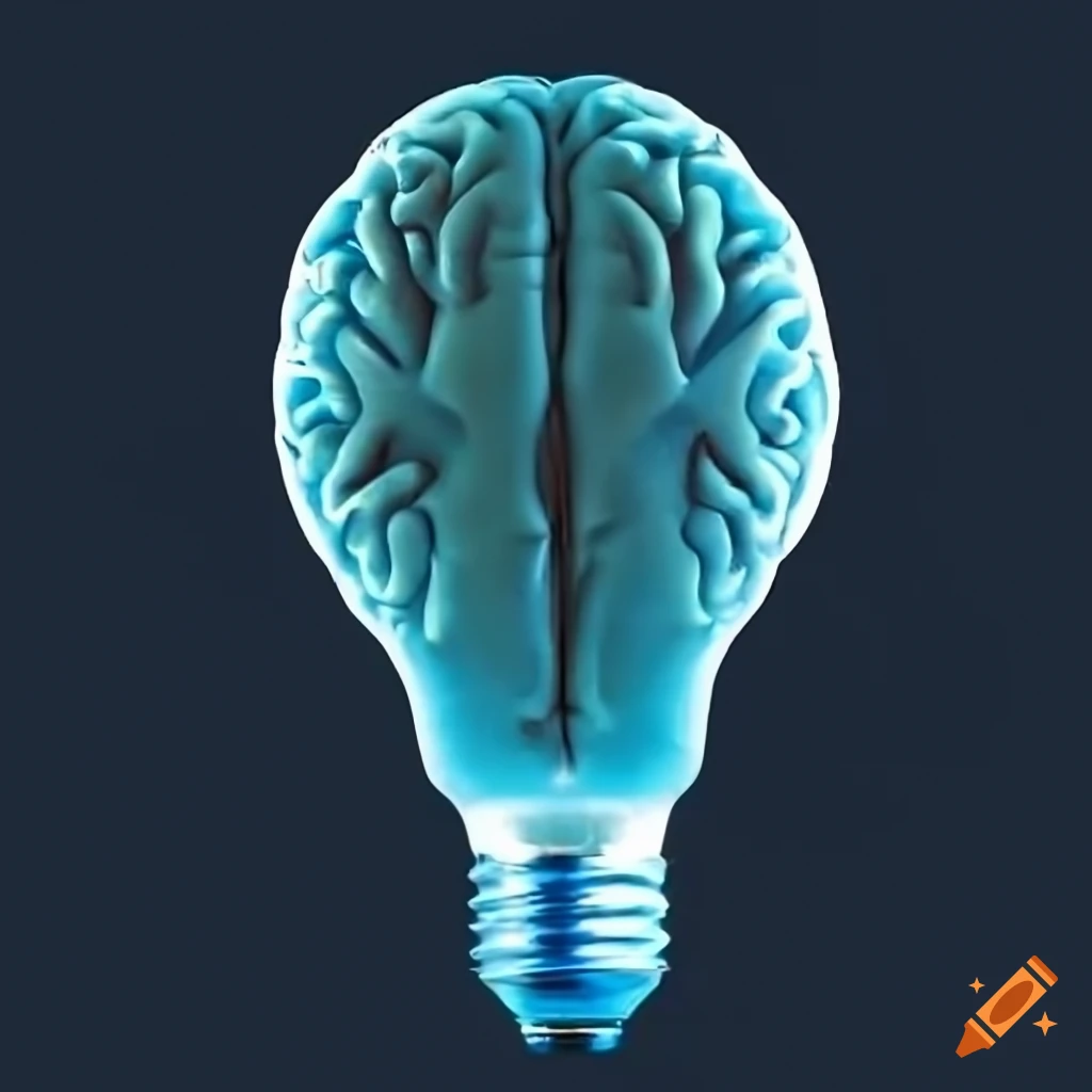 Conceptual image of a brain inside a light bulb