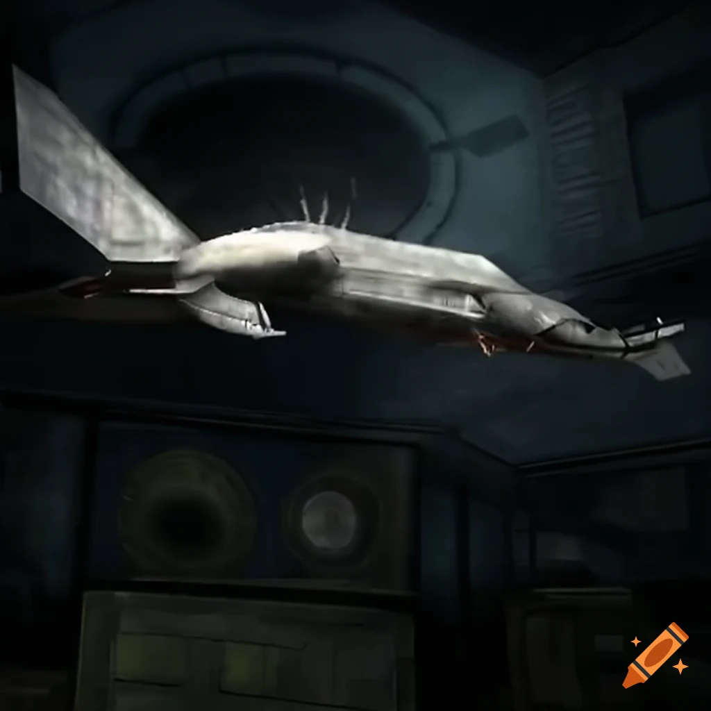 Armored creature flying with jet engines