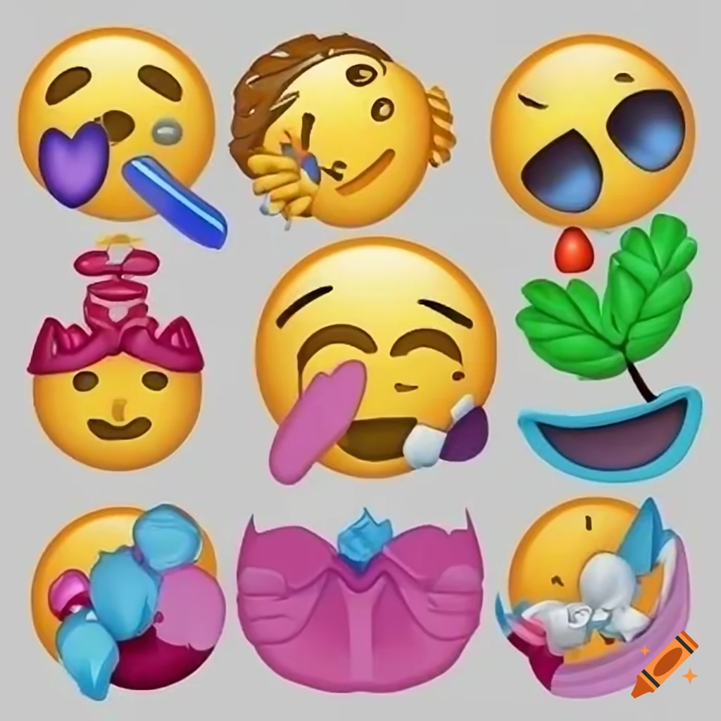 Set of new emojis on Craiyon