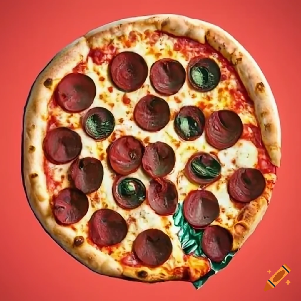 Wolf made out of pizza on Craiyon