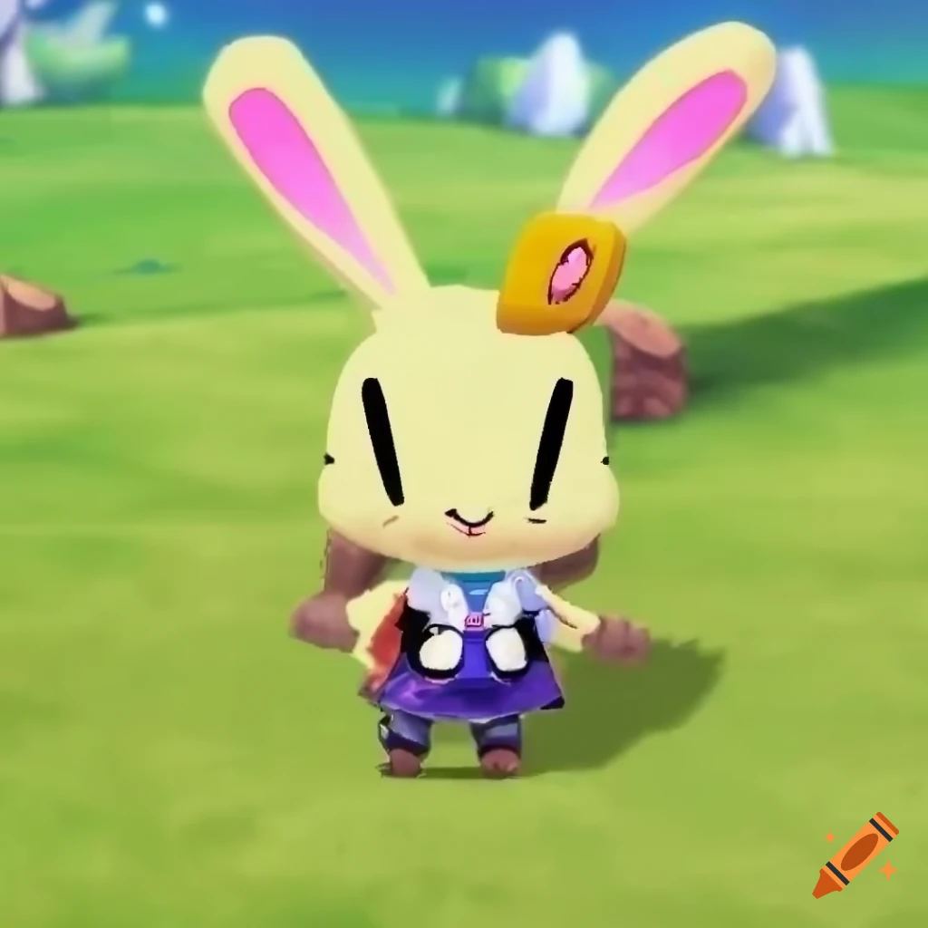 Cute yellow rabbit from dokapon kingdom connect on Craiyon