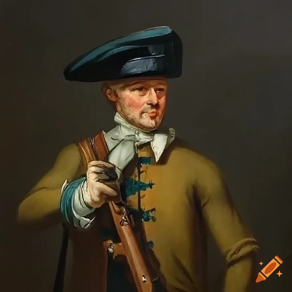 Baroque painting of a german rifleman on Craiyon
