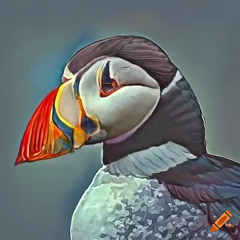 Close-up of a puffin
