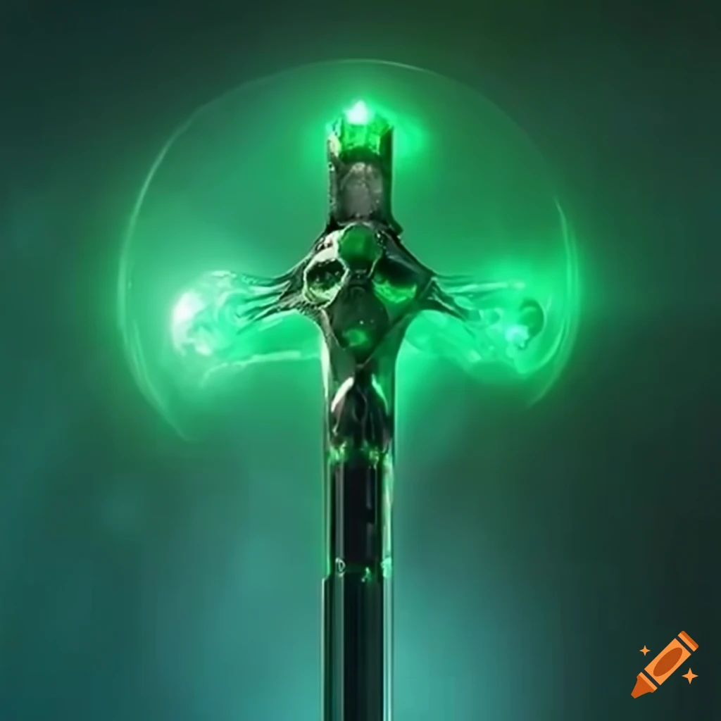 Magical mythic staff on Craiyon