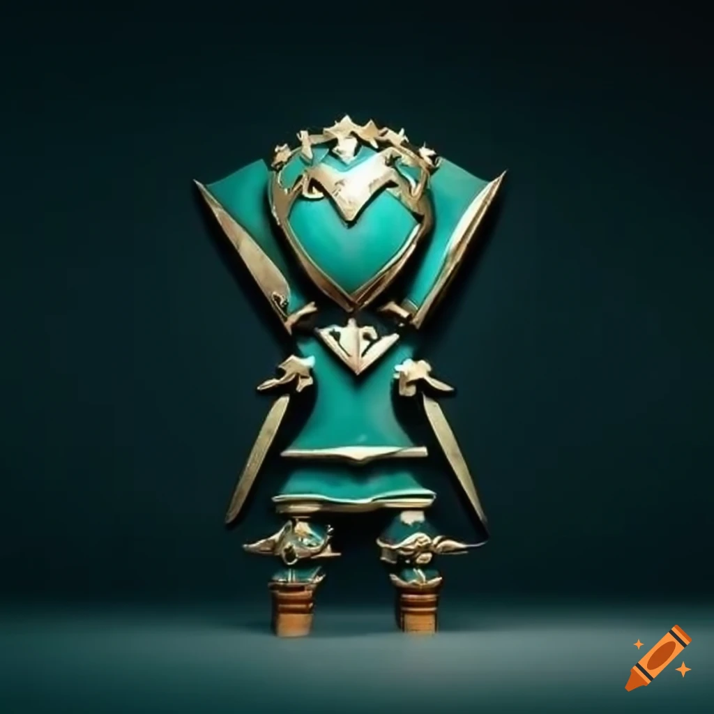 Minimalist metal sculpture of a zelda game