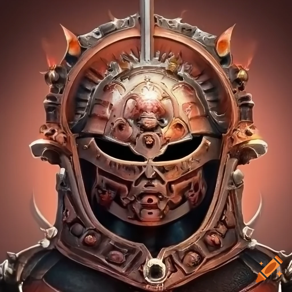 Lion knight mask helm on Craiyon