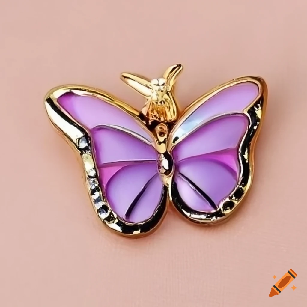 Small butterfly brooch on Craiyon