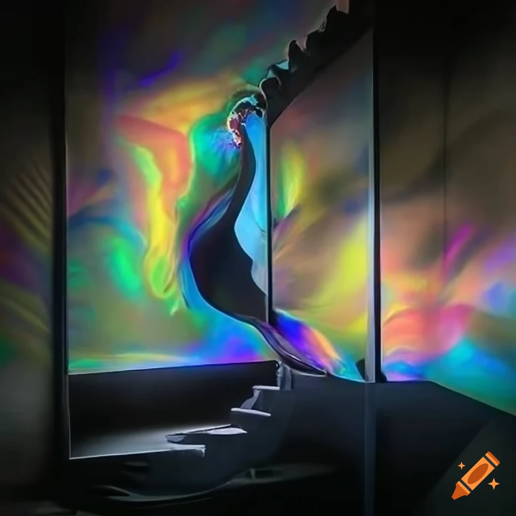 Detailed animal sculpture seen through a window on Craiyon