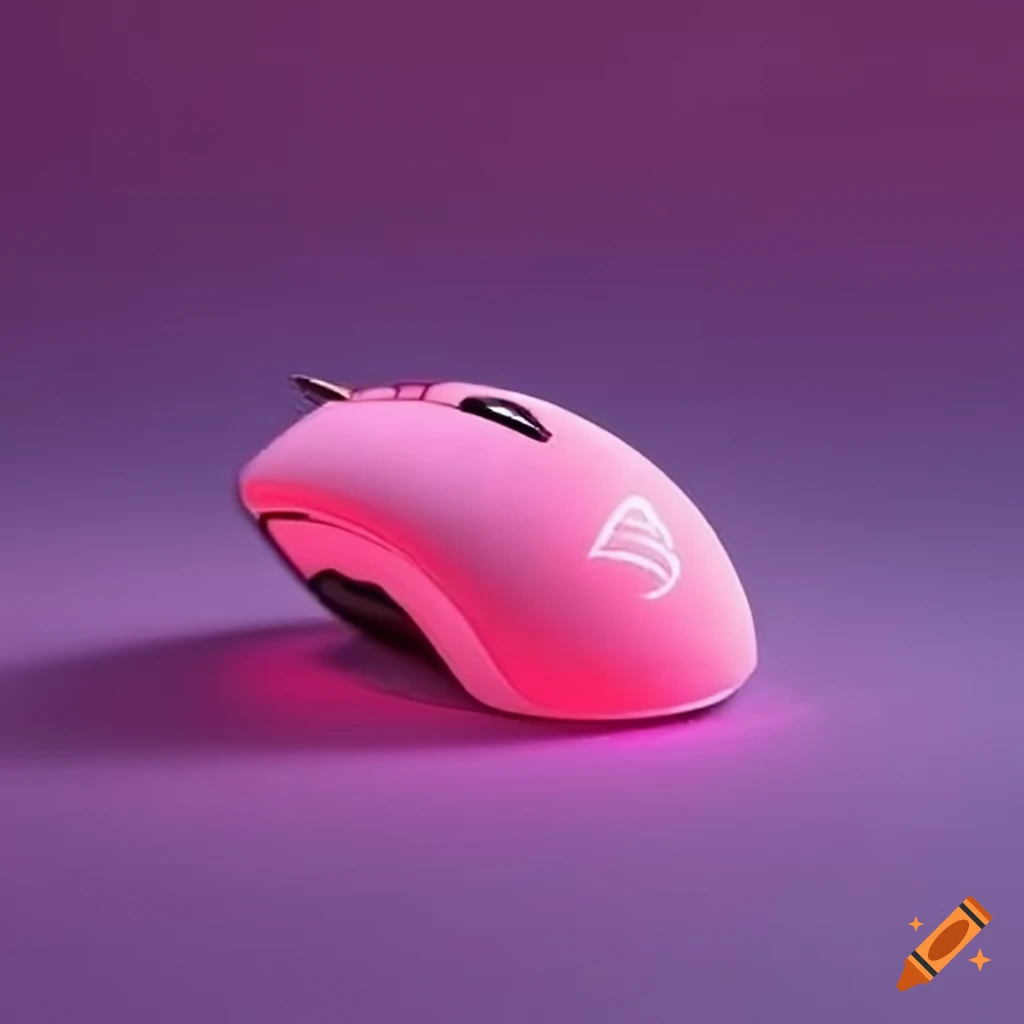 Pink neon mouse for pc on Craiyon