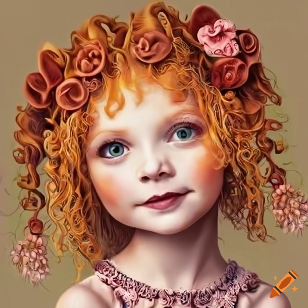 Colorful and adorned ginger-haired girls