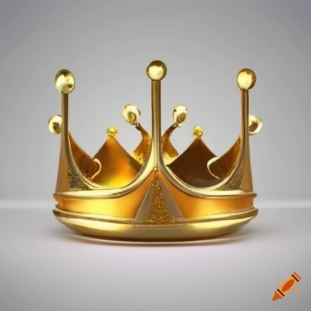 White crown on a black background on Craiyon