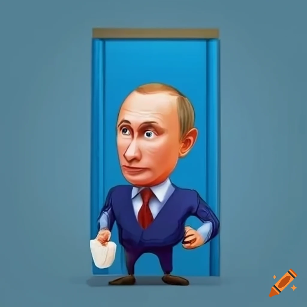 Vladimir putin in south park art style on Craiyon