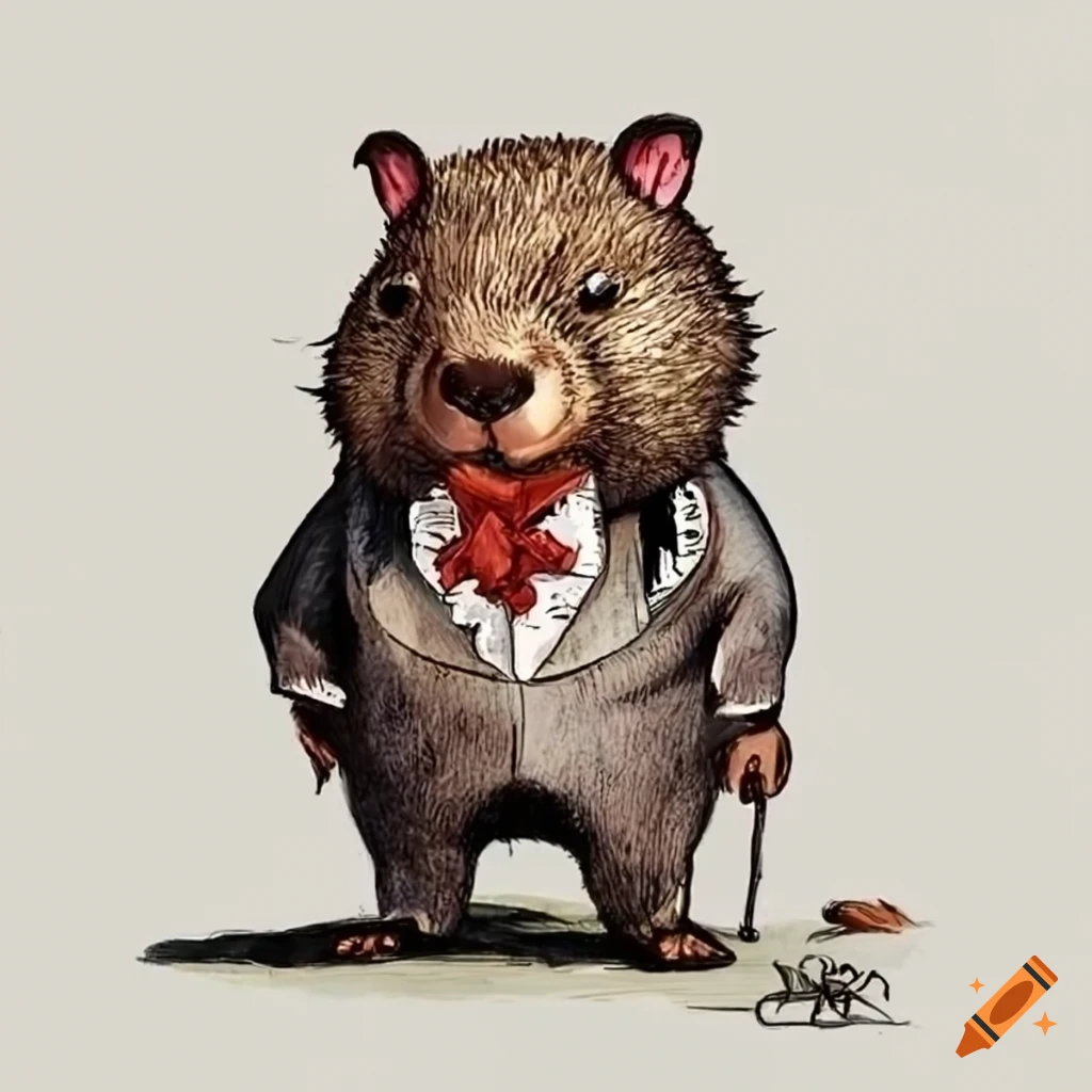 Wombat wearing shoes on Craiyon