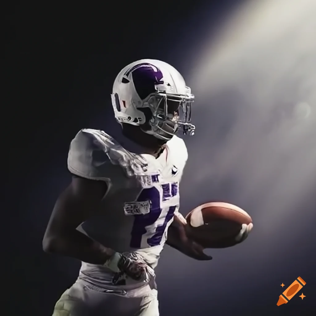 Image of football being played on the moon