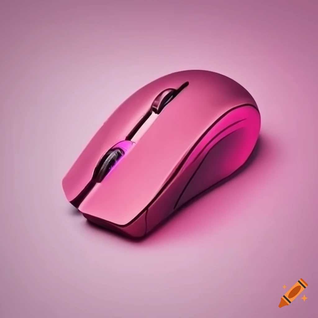Pink neon mouse for pc on Craiyon
