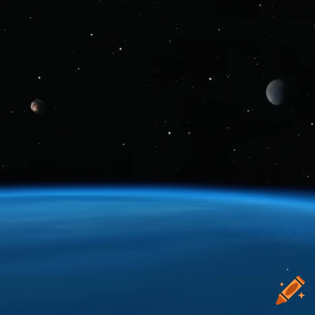 Serene blue-grassed world on the solar system's edge on Craiyon