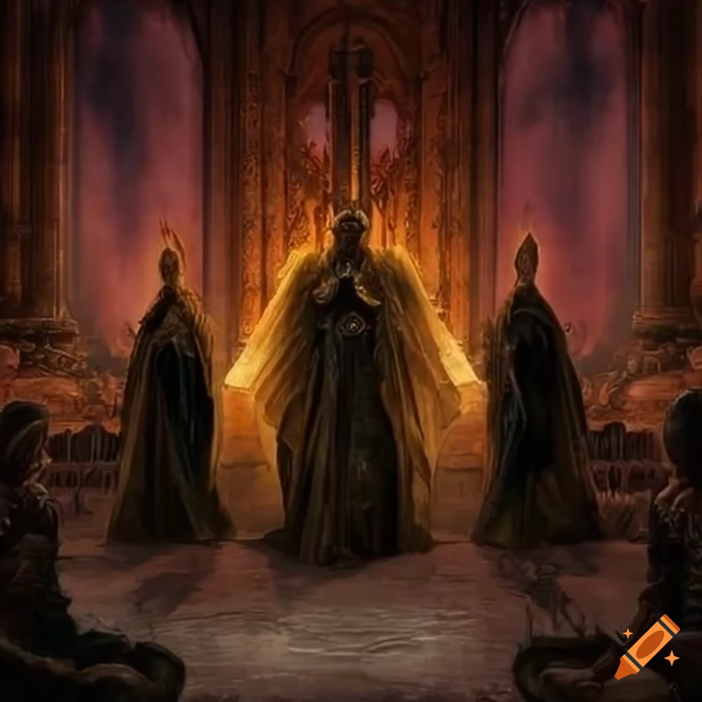 Image of a council of old rulers on Craiyon