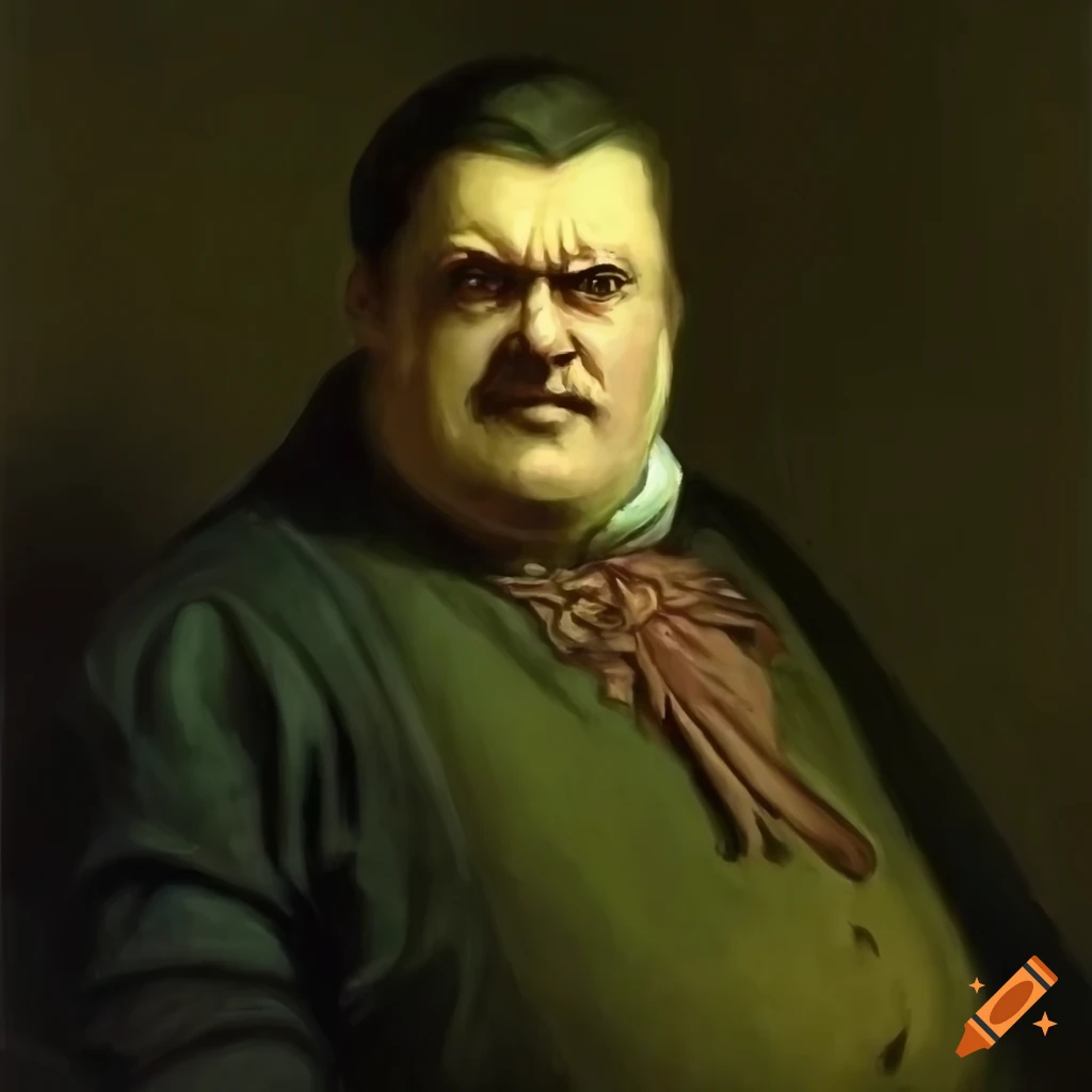 Portrait painting of a historical figure in 1700s clothing on Craiyon